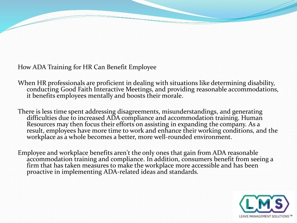 PPT - How ADA Training for HR Professionals Benefit Employees ...