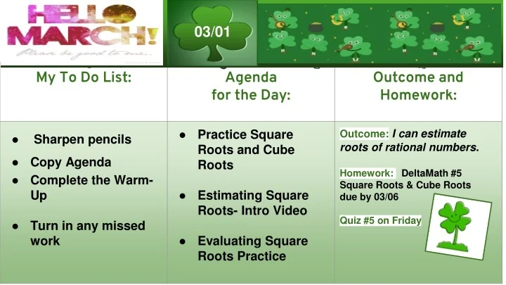 PPT - Estimating Square Roots PowerPoint Presentation, free download - ID:11279960