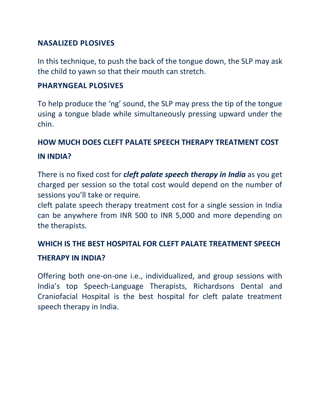 PPT - 4 Things You Must Know About Cleft Palate Speech Therapy in India ...