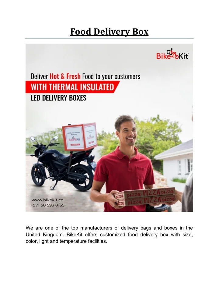 PPT - Food Delivery Box PowerPoint Presentation, free download - ID ...