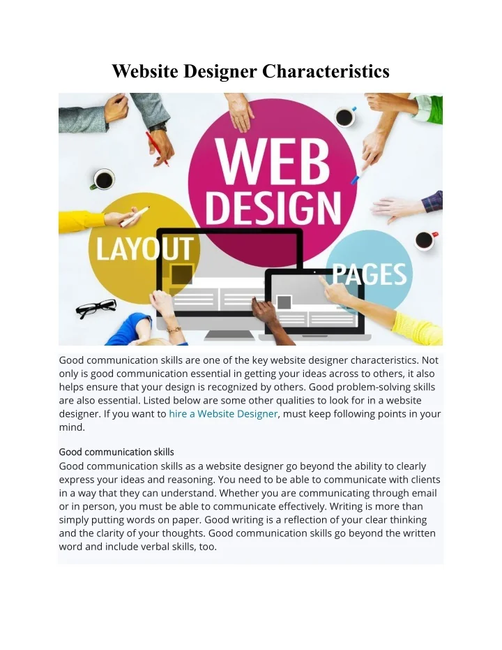 PPT - Website Designer Characteristics PowerPoint Presentation, free ...