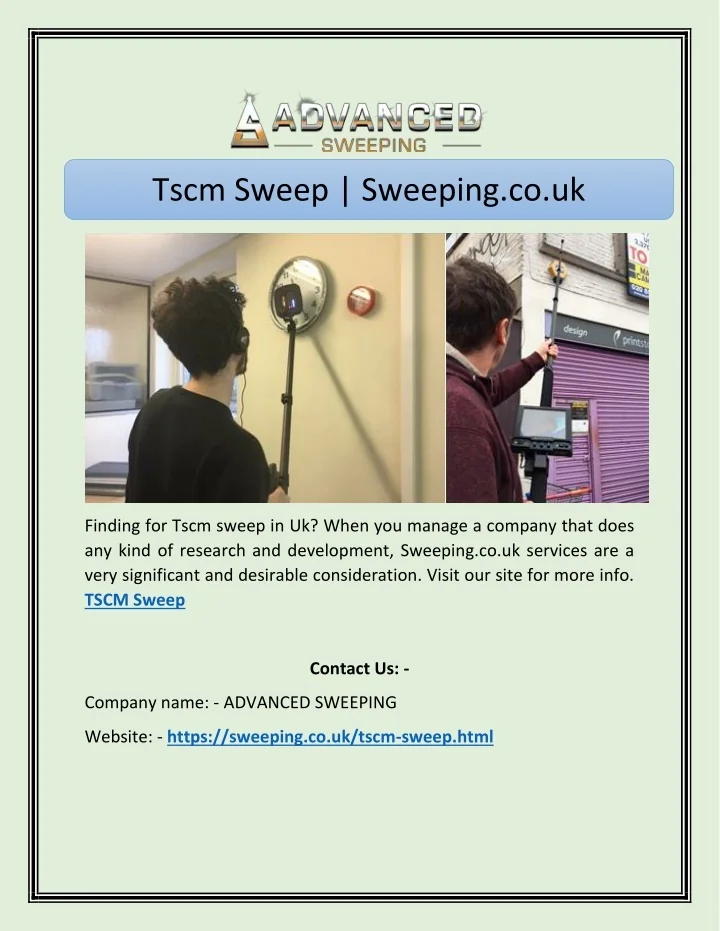 PPT - Tscm Sweep | Sweeping.co.uk PowerPoint Presentation, free download - ID:11283386