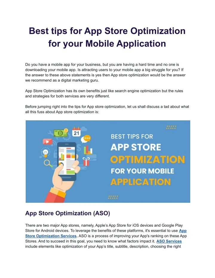 PPT - Best tips for App Store Optimization for your Mobile Application ...