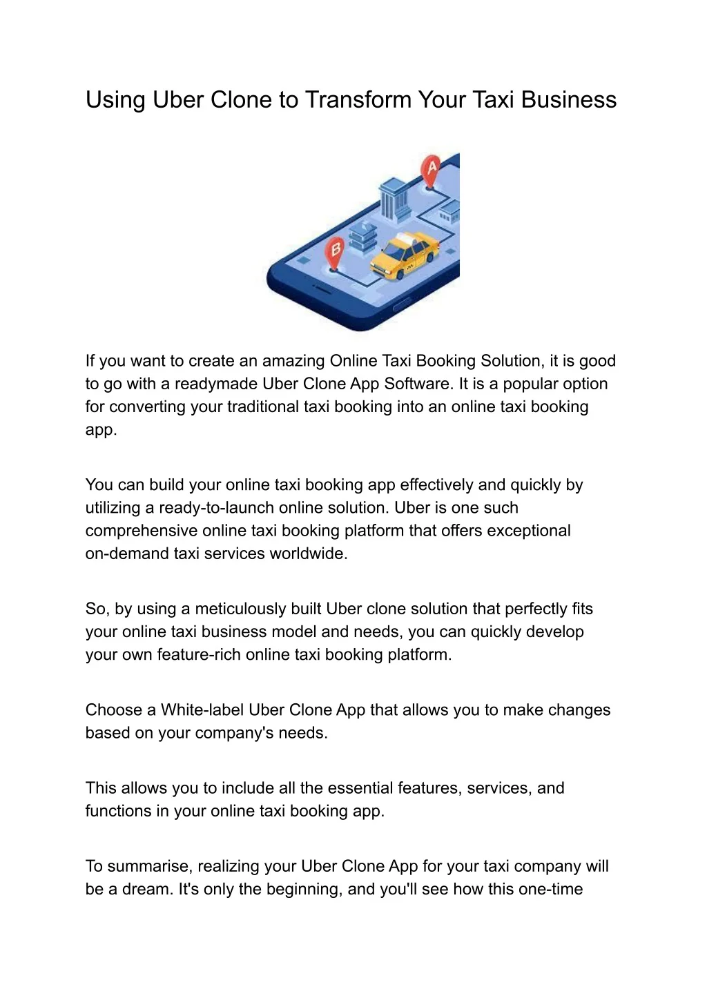 PPT - Uber Clone_ great opportunity to initiate your on-demand taxi ...
