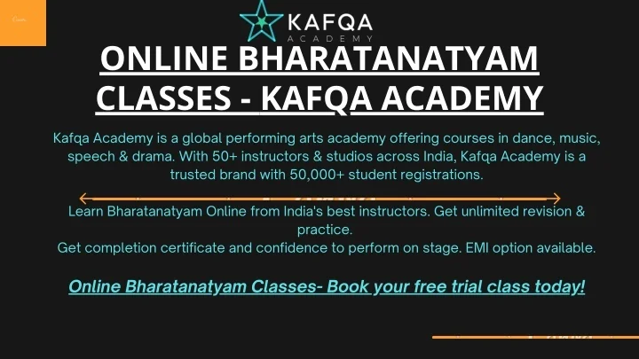 PPT - Online Bharatanatyam Classes | KAFQA Academy PowerPoint ...