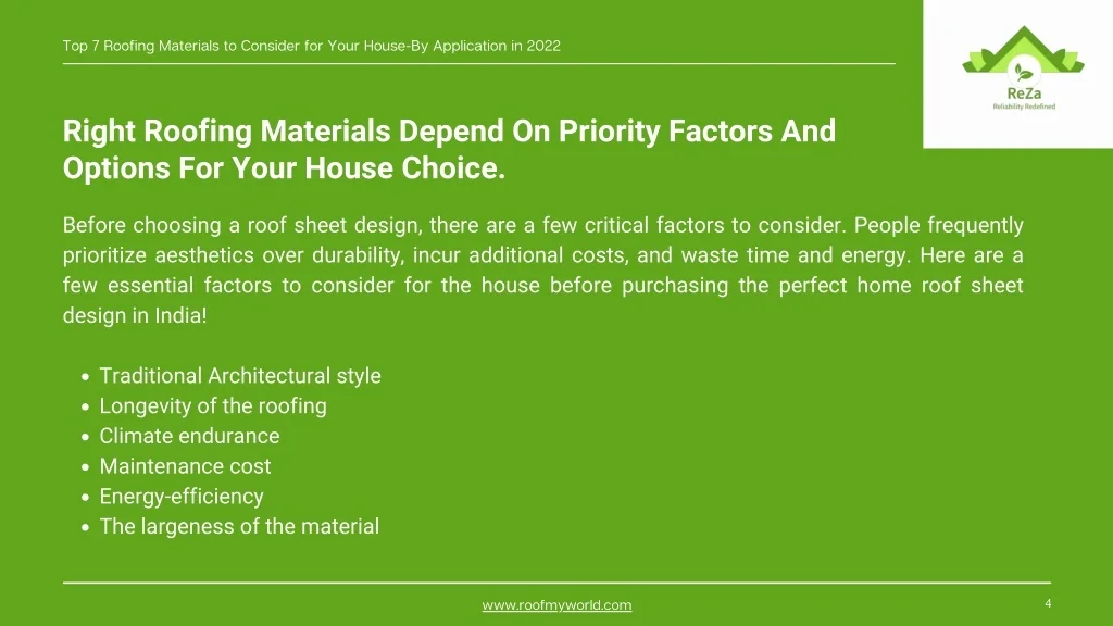 PPT - Top 7 Roofing Materials to Consider for Your House-By Application ...