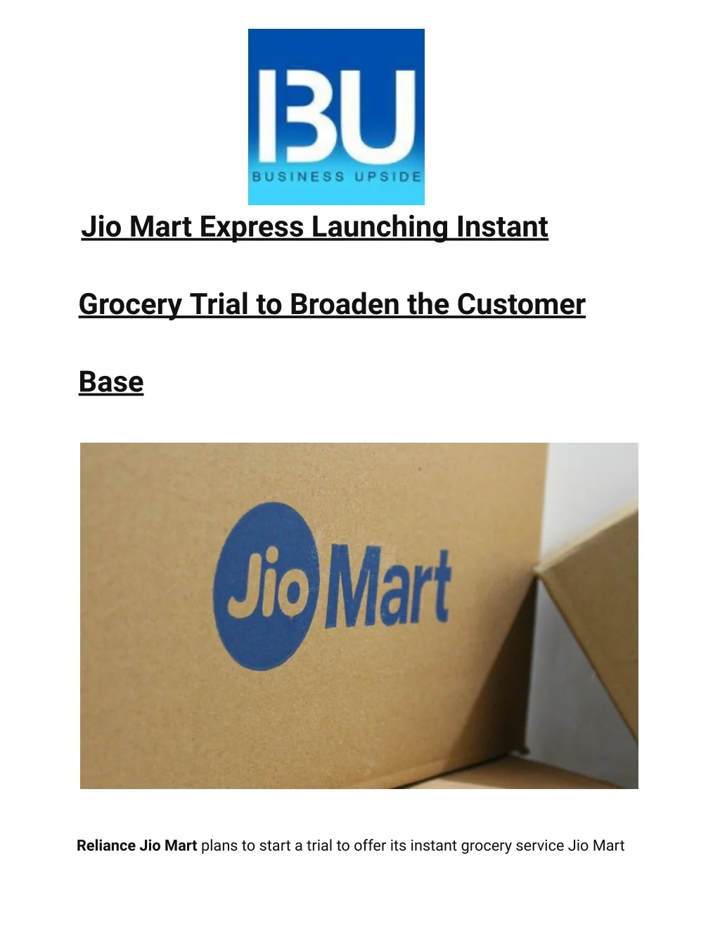 PPT - Reliance is planning to take the sales of instant groceries to ...