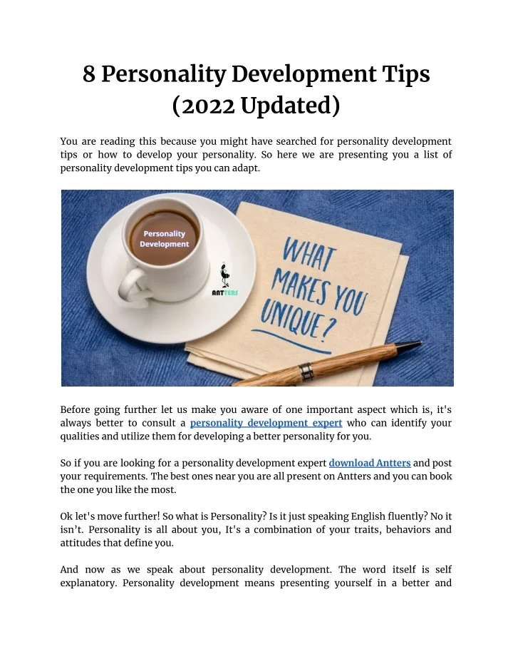 PPT - 8 Personality Development Tips (2022 Updated) PowerPoint ...