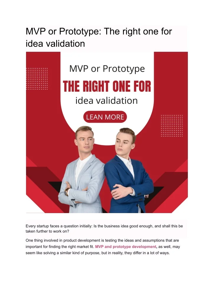 PPT - MVP or Prototype_ The right one for idea validation PowerPoint Presentation - ID:11288423
