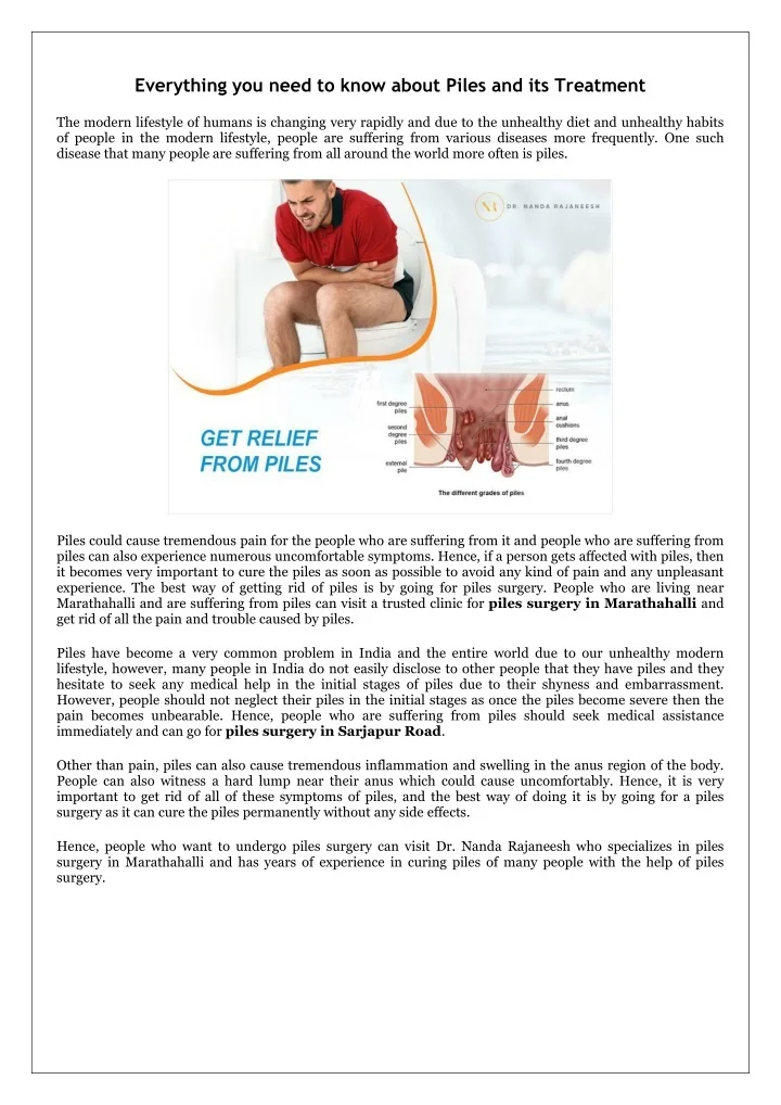 PPT - Everything you need to know about Piles and its Treatment ...