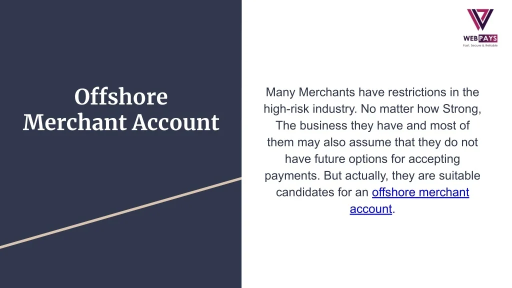 PPT - Offshore Merchant Account is an Ultimate Solution for High-Risk ...