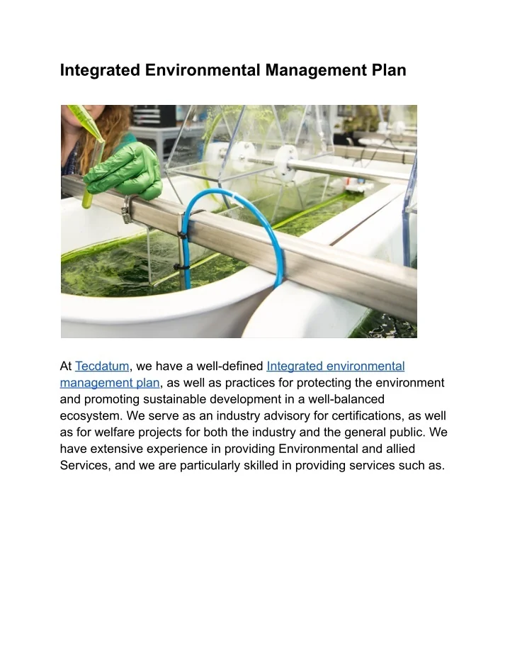 PPT - Integrated Environmental Management Plan PowerPoint Presentation ...