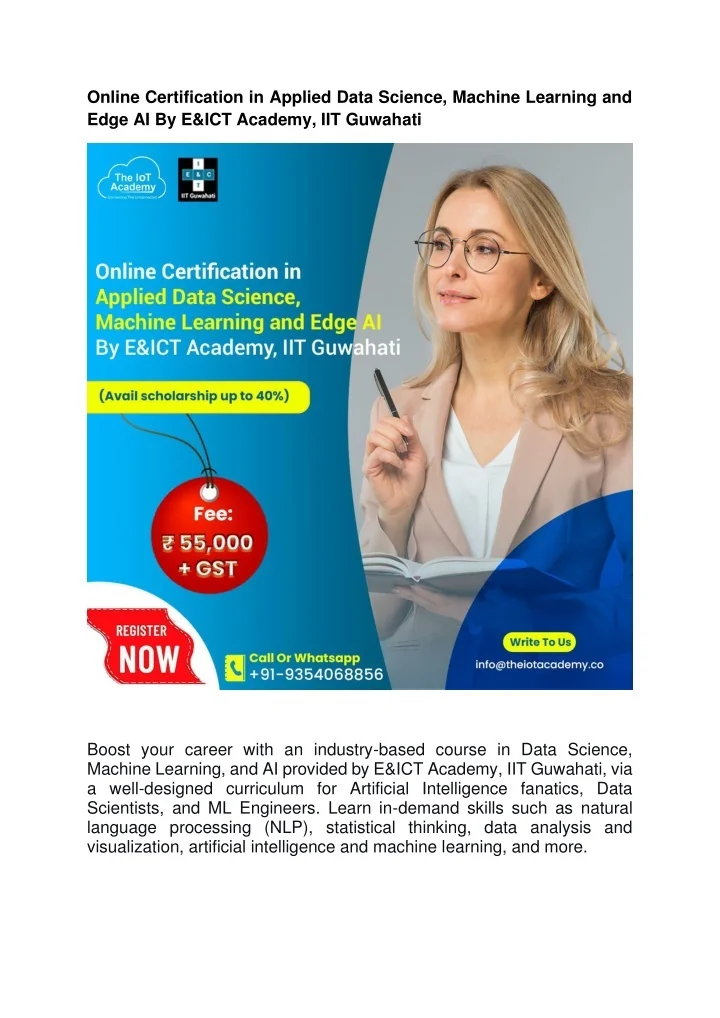 PPT - Online Certification in Applied Data Science, Machine Learning ...