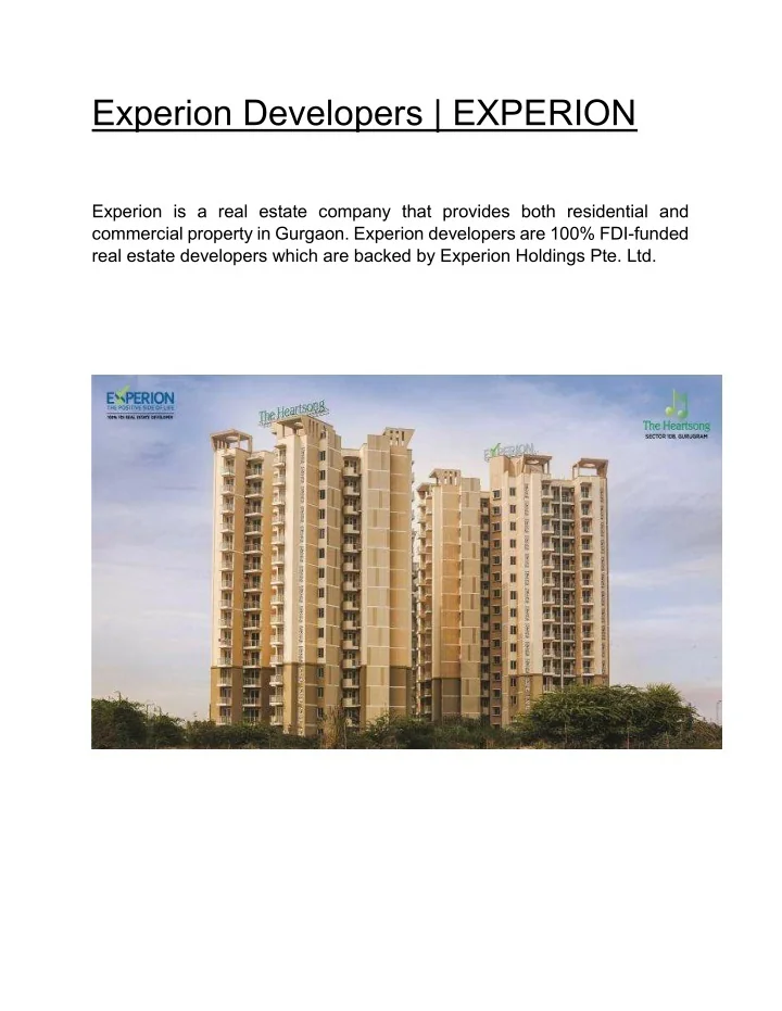 PPT - Experion Developers | EXPERION PowerPoint Presentation, free ...