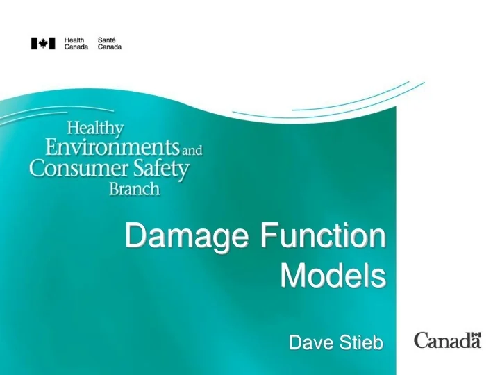PPT - Damage Function Models PowerPoint Presentation, free download ...