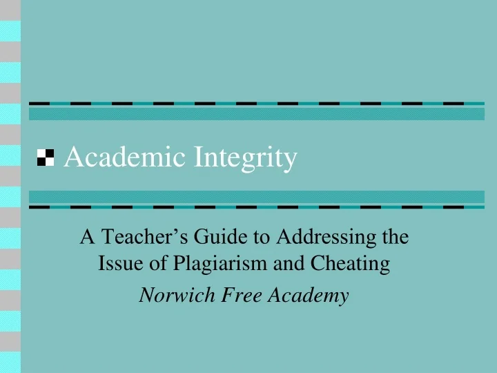 PPT - Academic Integrity PowerPoint Presentation, free download - ID ...