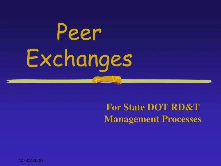 PPT - Peer Exchanges PowerPoint Presentation, free download - ID:9266623
