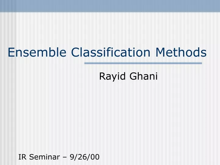 PPT - Ensemble Classification Methods PowerPoint Presentation, free ... PPT - Ensemble Classification Methods PowerPoint Presentation, free ...