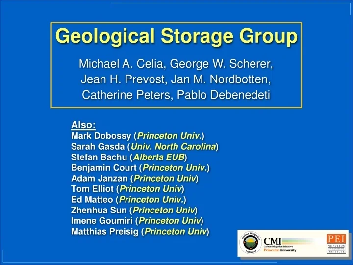 PPT - Geological Storage Group PowerPoint Presentation, free download ...