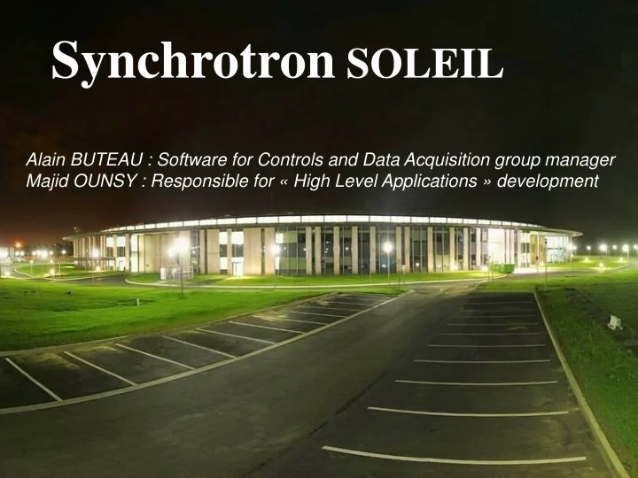 PPT - Synchrotron SOLEIL PowerPoint Presentation, free download - ID ...