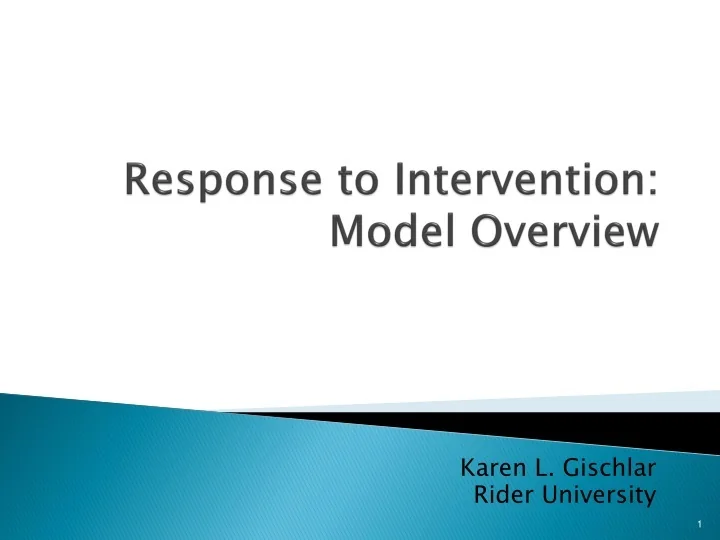 PPT - Response to Intervention: Model Overview PowerPoint Presentation ...