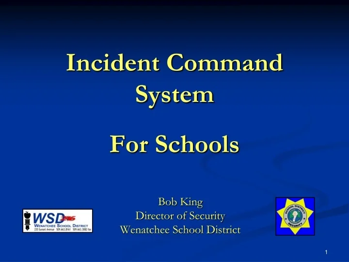 PPT - Incident Command System For Schools PowerPoint Presentation, free ...