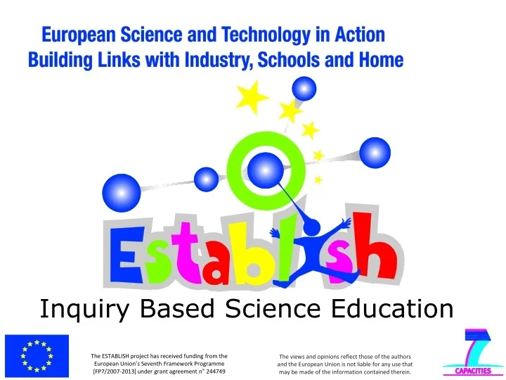 PPT - Inquiry Based Science Education PowerPoint Presentation, free ...