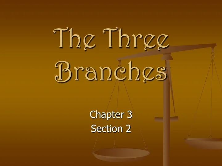 PPT - The Three Branches PowerPoint Presentation, free download - ID ...