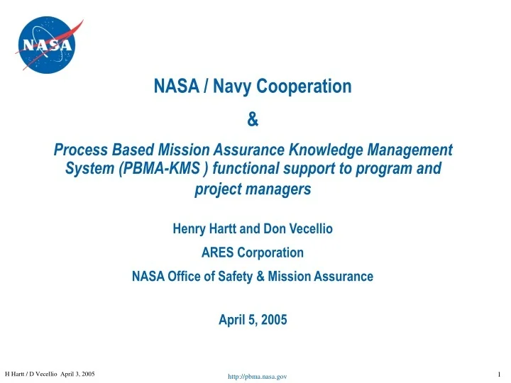 PPT - NASA / Navy Cooperation & PowerPoint Presentation, free download ...
