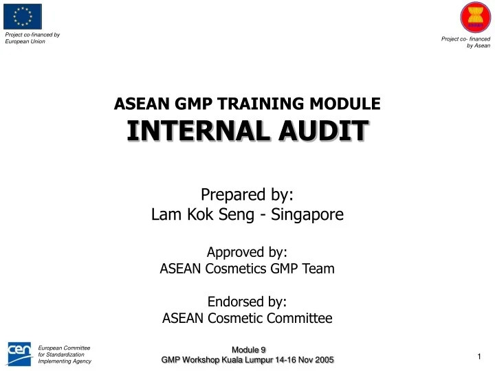 PPT - Prepared by: Lam Kok Seng - Singapore Approved by: ASEAN ...