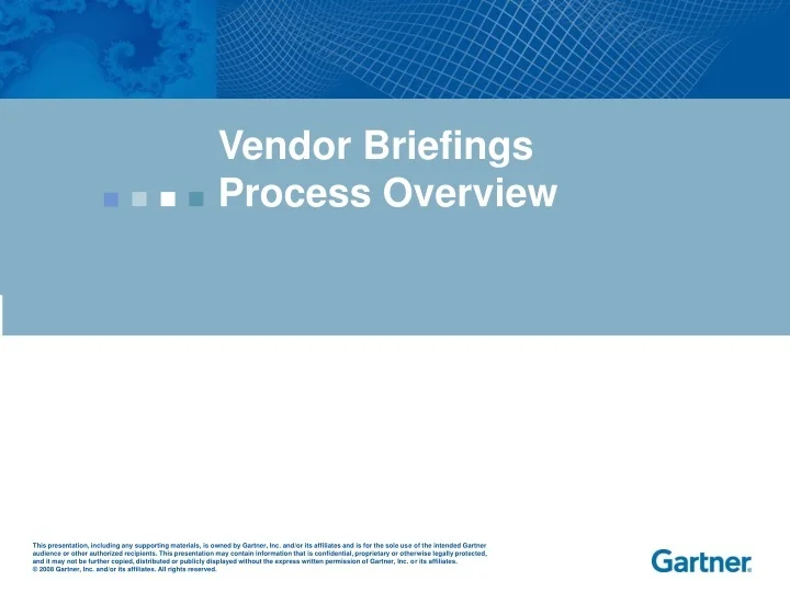PPT - Vendor Briefings Process Overview PowerPoint Presentation, free ...