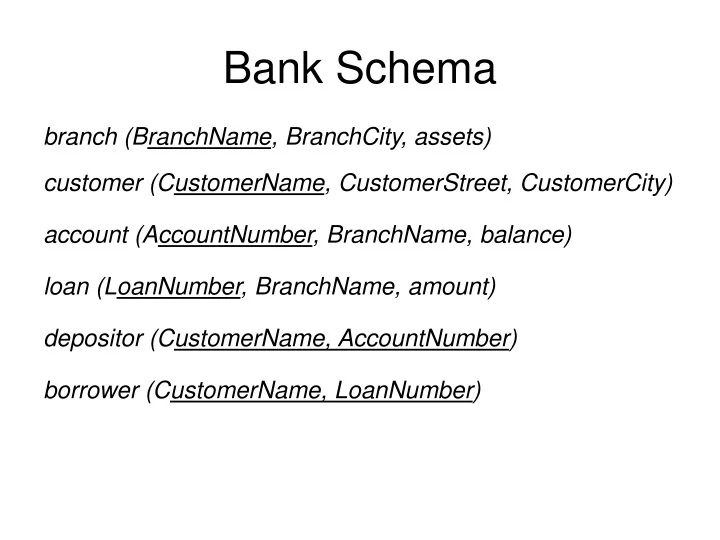 PPT - Bank Schema PowerPoint Presentation, free download - ID:9277337