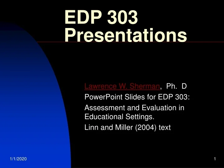 PPT - EDP 303 Presentations PowerPoint Presentation, free download - ID ...
