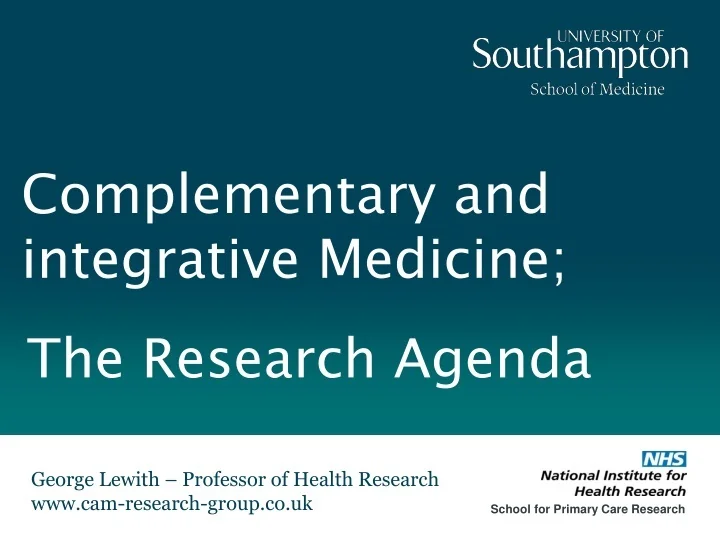 PPT - Complementary and integrative Medicine; PowerPoint Presentation ...