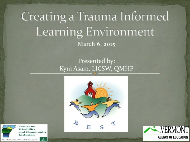 PPT - Creating a Trauma Informed Learning Environment PowerPoint ...