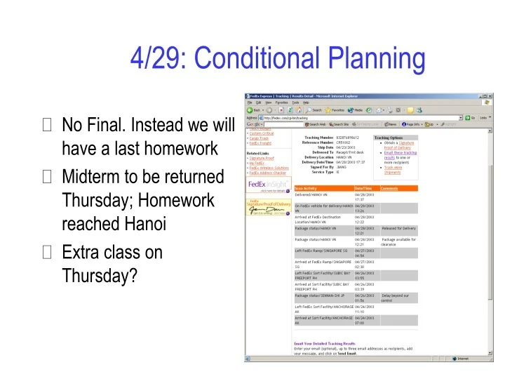 PPT - 4/29: Conditional Planning PowerPoint Presentation, free download ...