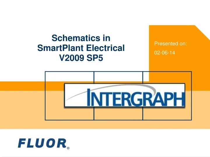 PPT - Schematics in SmartPlant Electrical V2009 SP5 PowerPoint ...