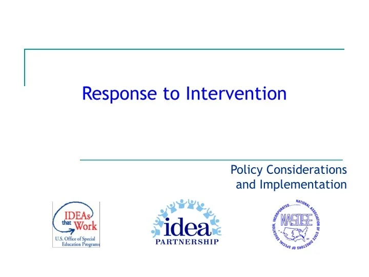 PPT - Policy Considerations and Implementation PowerPoint Presentation ...