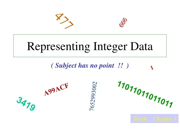 PPT - Representing Integer Data PowerPoint Presentation, free download ...