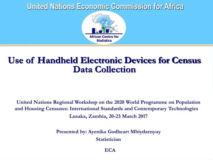 PPT - Use of Handheld Electronic Devices for Census Data Collection ...