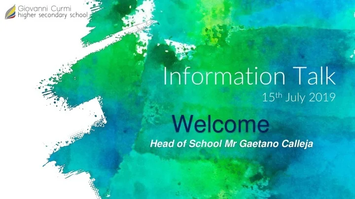 PPT - Information Talk 15 th July 2019 PowerPoint Presentation, free ...