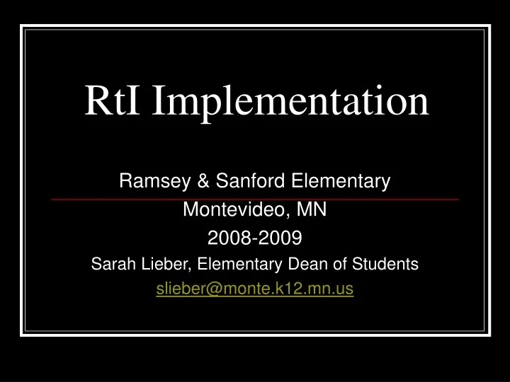 PPT - RtI Implementation PowerPoint Presentation, free download - ID ...