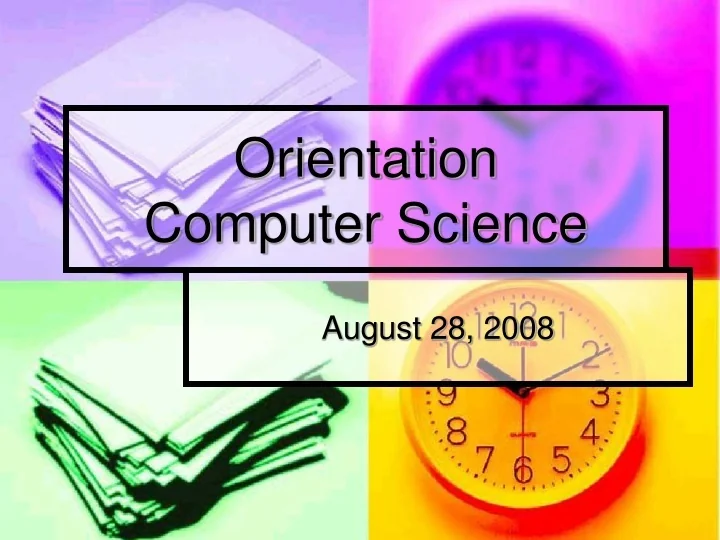 PPT - Orientation Computer Science PowerPoint Presentation, free ...