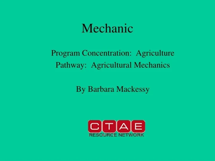 PPT - Mechanic PowerPoint Presentation, free download - ID:9290664