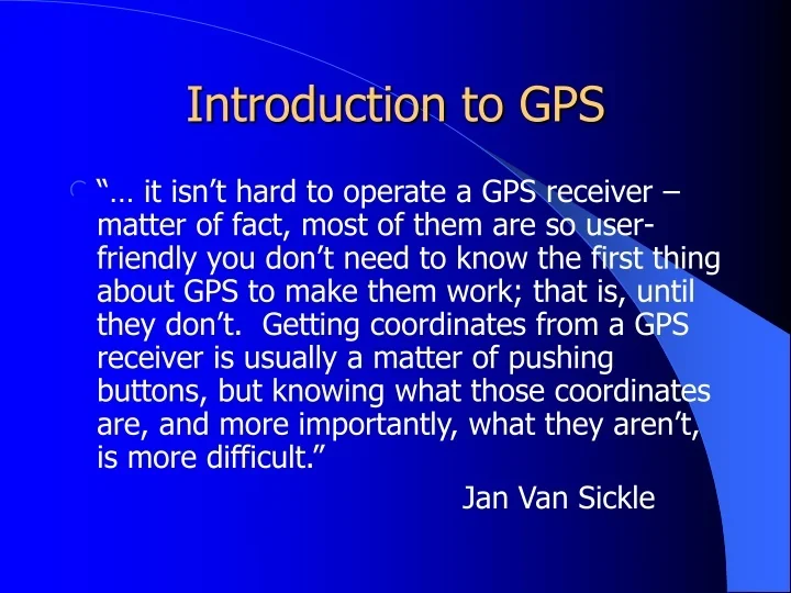 PPT - Introduction to GPS PowerPoint Presentation, free download - ID ...