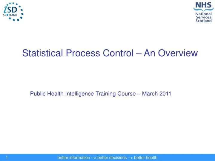 PPT - Statistical Process Control – An Overview PowerPoint Presentation ...