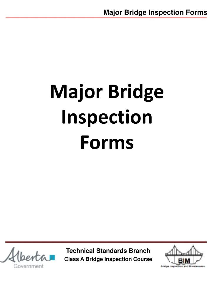 PPT - Major Bridge Inspection Forms PowerPoint Presentation, free ...