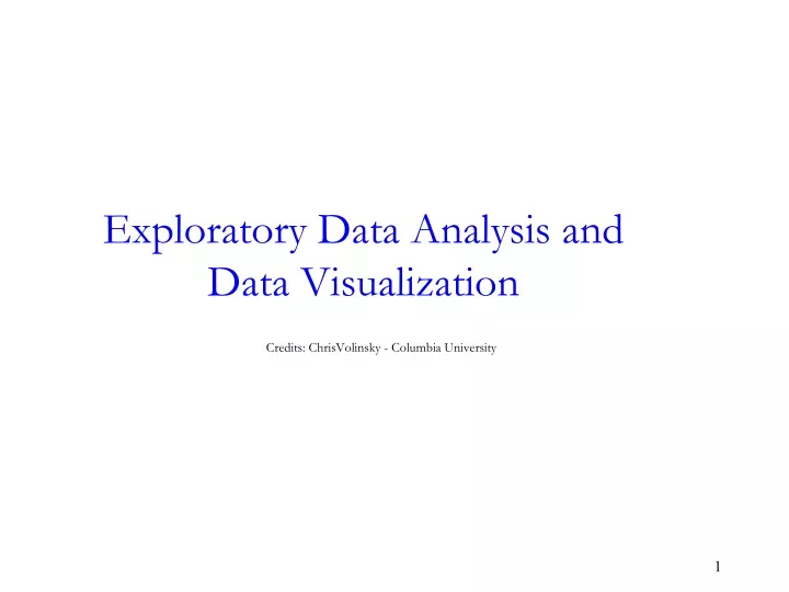 Ppt Exploratory Data Analysis And Data Visualization Powerpoint