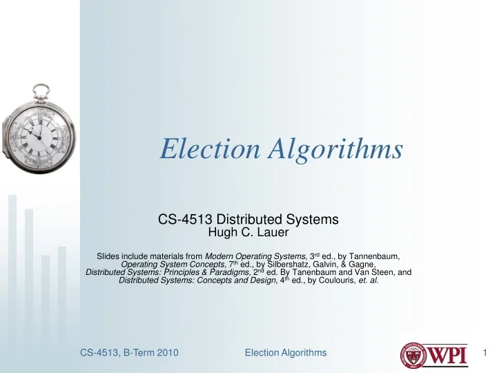 PPT - Election Algorithms PowerPoint Presentation, free download - ID ...