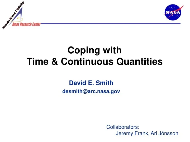 PPT - Coping with Time & Continuous Quantities PowerPoint Presentation ...